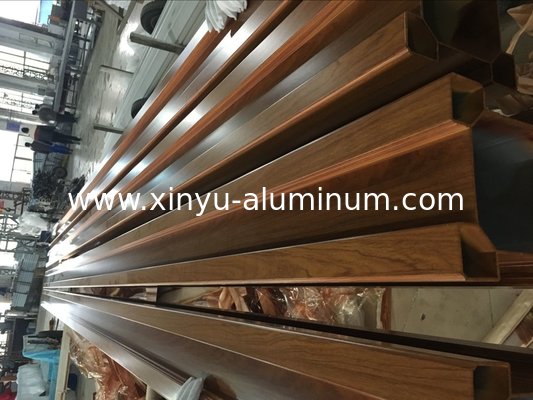 Wood Transfer Aluminium Window Sash Beam Extruded Profile supplier