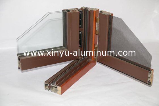 Kinds of Wooden Grain Surface Aluminum extruded profiles 6063-T5 alloy supplier