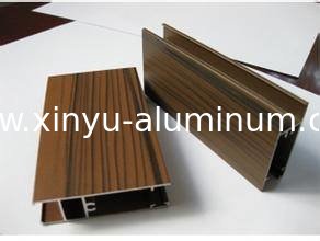 black walnut  Wooden Grain Surface Aluminum extruded profiles 6063-T5 alloy supplier