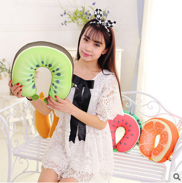 E320 Cartoon Soft Plush U Shaped Elephant Travel Pillow Car Neck Rest Cushion Elephant Shaped Pillow