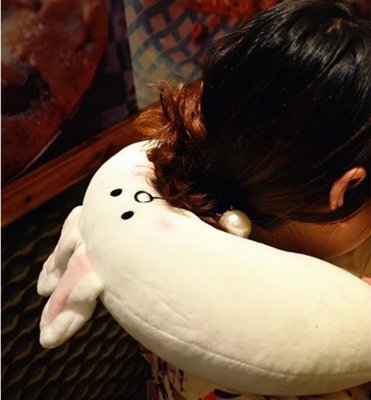 Pink Kids Travel Neck Pillow, Pleasant Goat Travel U Shaped Pillow For Neck Rest