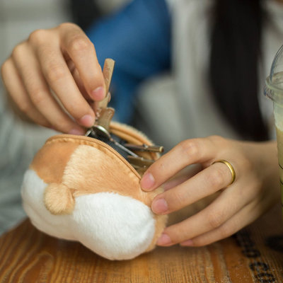 Soft plush custom plush toys mini wallet coin bag