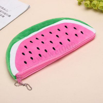 Custom Lovely Girls Fresh Pencil Bag Cute Plush Cartoon Pencil Case Animal Stationery Pen Bag For Kids Student