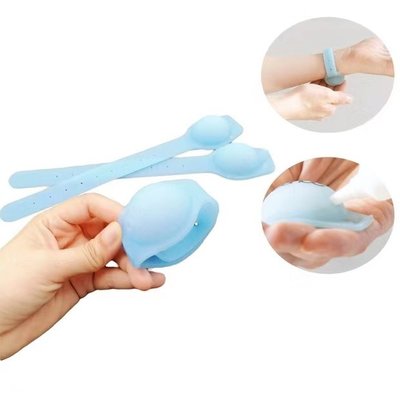 Regalo de promoción ajustable silicona desinfectante pulsera de mano con la botella de dispensador de pulsera para solar