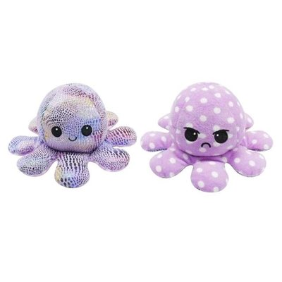 Reversible Flip Octopus Stuffed Plush Doll Soft Simulation Reversible Plush Toy Color Chapter Plush Doll Filled Plush Ch