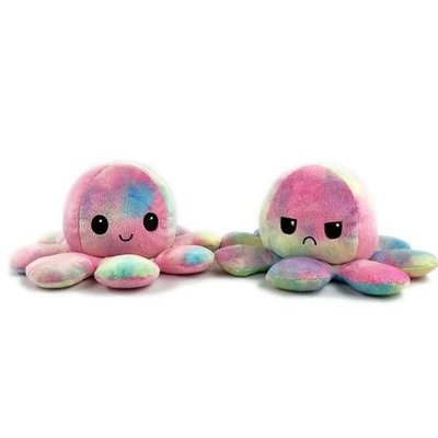 Reversible Flip Octopus Stuffed Plush Doll Soft Simulation Reversible Plush Toy Color Chapter Plush Doll Filled Plush Ch