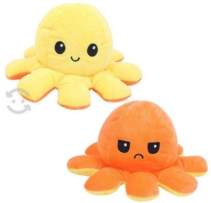 Reversible Flip Octopus Stuffed Plush Doll Soft Simulation Reversible Plush Toy Color Chapter Plush Doll Filled Plush Ch