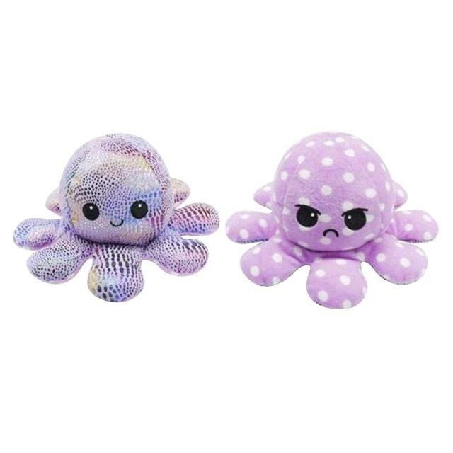 Reversible Flip Octopus Stuffed Plush Doll Soft Simulation Reversible Plush Toy Color Chapter Plush Doll Filled Plush Ch