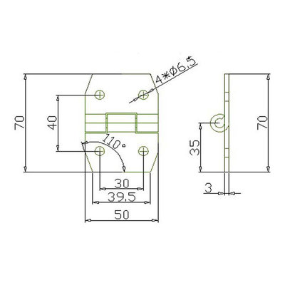 Heavy duty wide open stainless steel 304 hinge