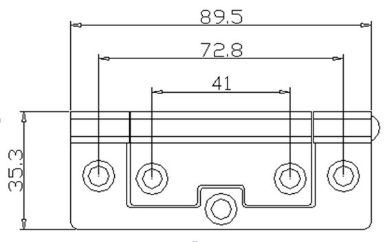steel No-Mortise door hinge