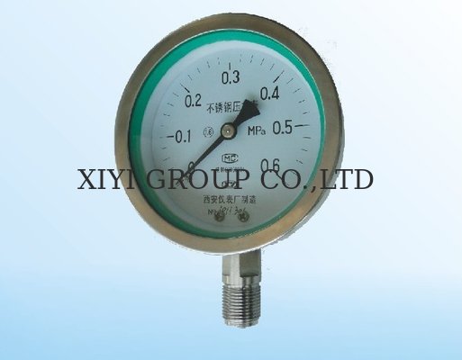 Seismic stainless steel pressure gauge