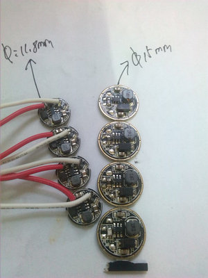 LED constant current driver board 1W 3W diameter:10mm  LED driver module 300MA-350MA Dc input0.9-3V