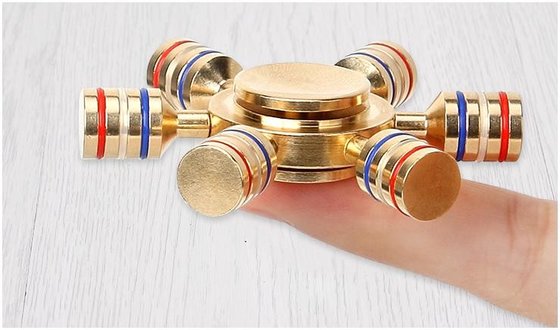 fidget spinner Pure copper Hand Spiral Fingers Fidget Spinner EDC Hand Spinner Decompression toys brass Turn a long time