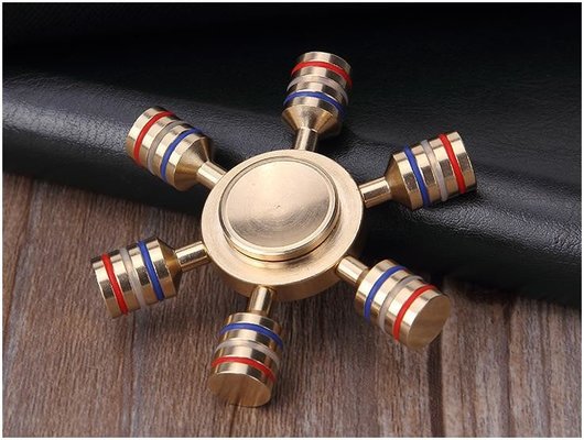 fidget spinner Pure copper Hand Spiral Fingers Fidget Spinner EDC Hand Spinner Decompression toys brass Turn a long time
