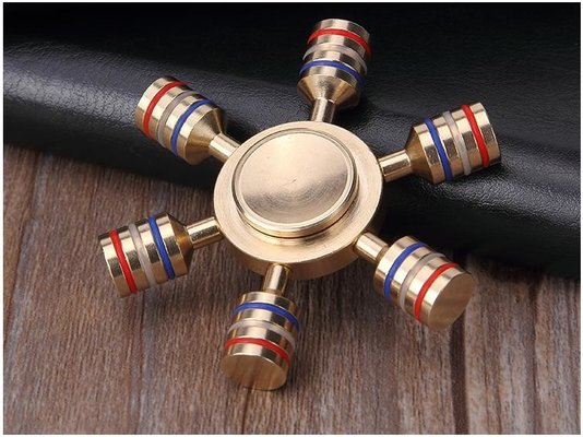 fidget spinner Pure copper Hand Spiral Fingers Fidget Spinner EDC Hand Spinner Decompression toys brass Turn a long time