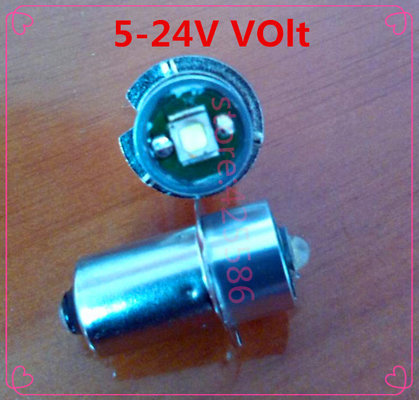 LED P13.5S 3W recessed screw LED light 3V-18v  P13.5 3W screw base LED p13.5s 3w flashlight bulb 18V