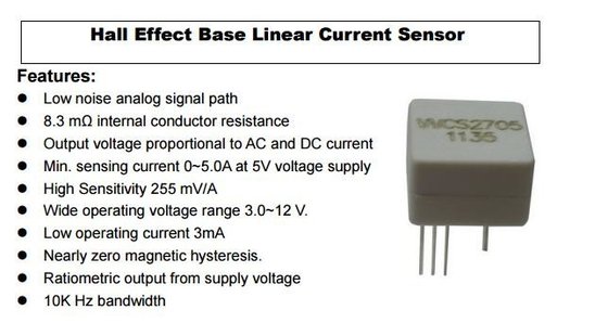 WCS2705 Original current sensor wcs2705 0-5A Hall Effect Base Linear Current Sensor
