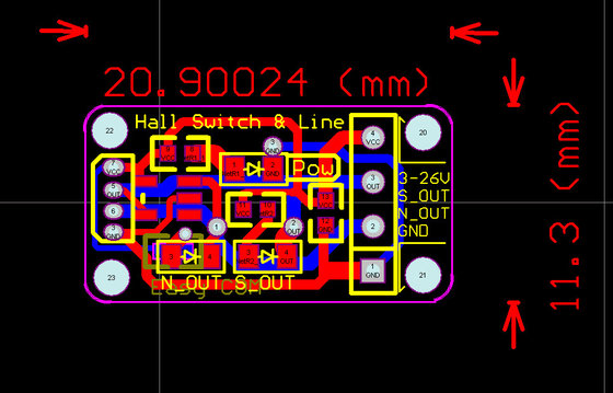 TW231 Hall switch position detection module Dual output  tw231 to-94 Can identify the South Pole and the North Pole