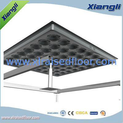 PVC Computer Room Raised Floor Tiles , Cross Strengthening Rib Patent