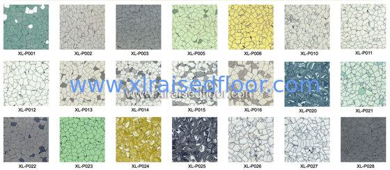 PVC Computer Room Raised Floor Tiles , Cross Strengthening Rib Patent