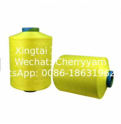 Manufacture Wholesale 46D/14F medium elasticity dope dyed polyester poy yarn