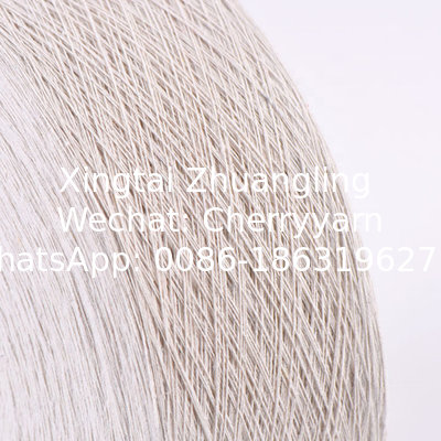 Ne10s/1 50%cotton 50%polyester of grey open end recycled cotton carpet yarn