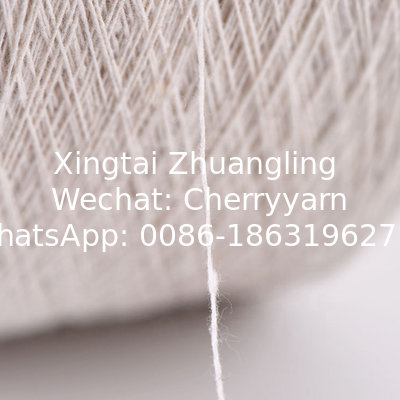 Ne10s/1 50%cotton 50%polyester of grey open end recycled cotton carpet yarn