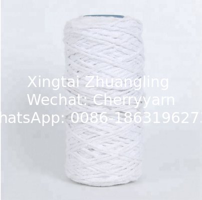 Good price white plaited Open End/OE 70%Cotton 30% polyester Carpet yarn