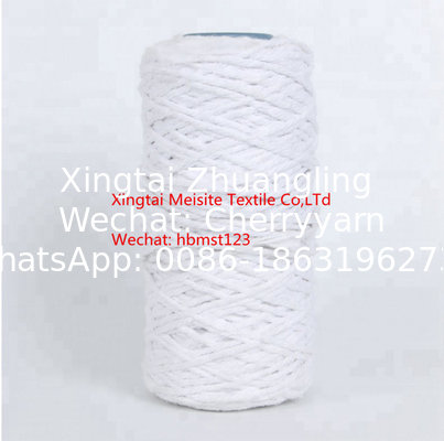 Good price white plaited Open End/OE 70%Cotton 30% polyester Carpet yarn