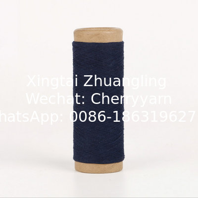 Factory price solid color Nm 6/1 dyed color carpet yarn cotton blended yarn