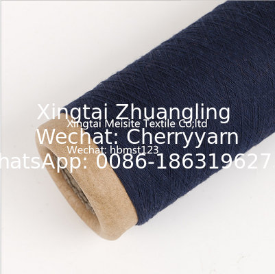 Factory price solid color Nm 6/1 dyed color carpet yarn cotton blended yarn