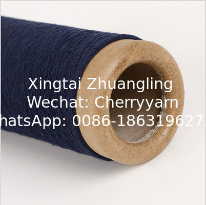 Factory price solid color Nm 6/1 dyed color carpet yarn cotton blended yarn