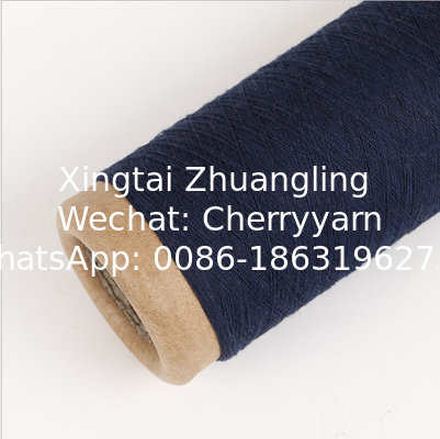 Factory price solid color Nm 6/1 dyed color carpet yarn cotton blended yarn