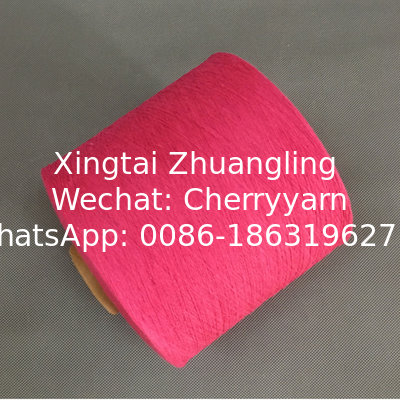 Ne 26s/1 Rose red 60%cotton 40%Polyester canvas thread of various colors blended recycled yarn
