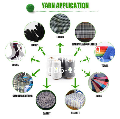 Factory supply 32s dyed spun polyester yarn 100% polyester spun yarn for knitting for sock