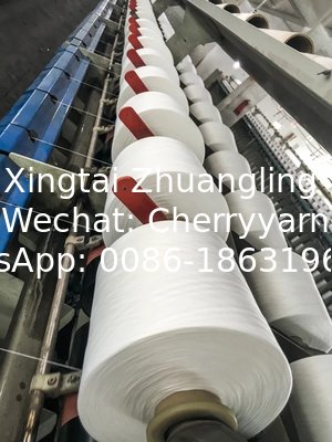 Factory supply 32s dyed spun polyester yarn 100% polyester spun yarn for knitting for sock