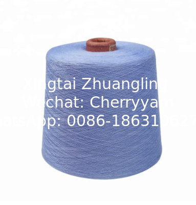 Factory supply 12-40s hot sale dyed raw white spun polyester yarn from China