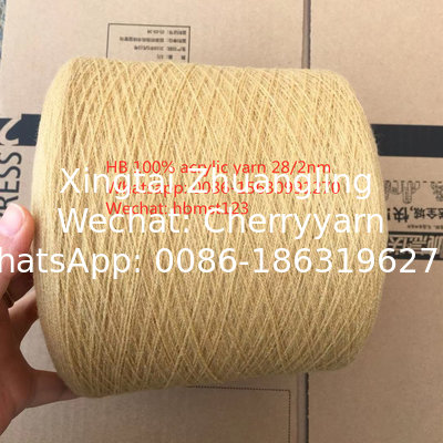 High tenacity and softness nm28/2 100% HB acrylic yarns from China