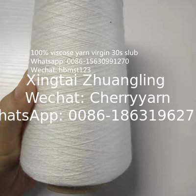 100% Viscose yarn 30s Slub Ring Spun Yarn for Knitting or weaving Fabric