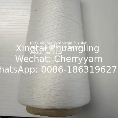 100% Viscose yarn 30s Slub Ring Spun Yarn for Knitting or weaving Fabric