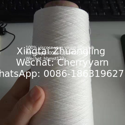 100% Viscose yarn 30s Slub Ring Spun Yarn for Knitting or weaving Fabric