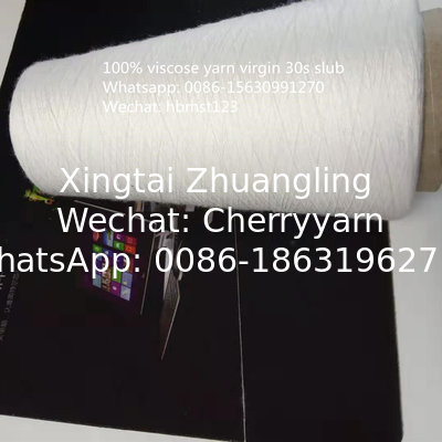 100% Viscose yarn 30s Slub Ring Spun Yarn for Knitting or weaving Fabric