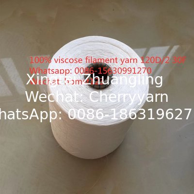 Bright color raw white 120D/2 30F 100% viscose rayon filament yarn from China