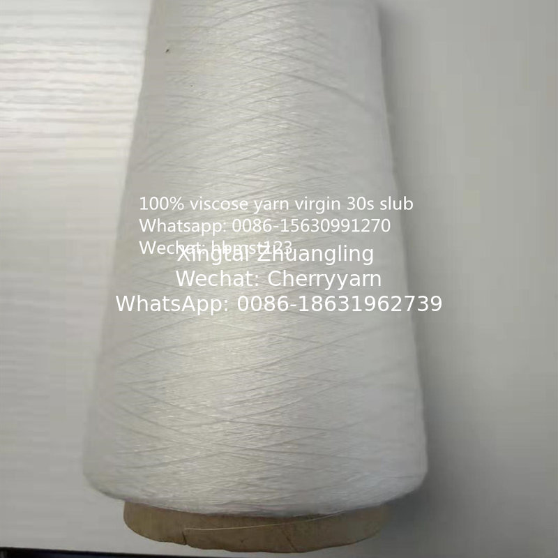100% Viscose yarn 30s Slub Ring Spun Yarn for Knitting or weaving Fabric