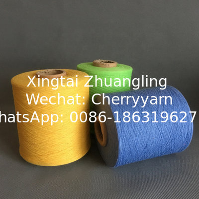 Ne 20sPolyester cotton yarn canvas thread more colors blended yarn recycled single strand