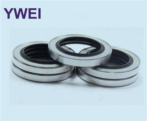 Compressor Rotary Shaft Oil Seal with Dual PTFE Sealing Lip Stainless Steel Ring