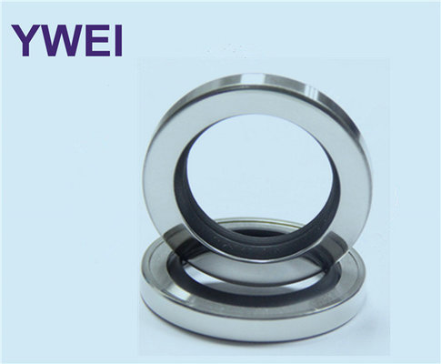 Compressor Rotary Shaft Oil Seal with Dual PTFE Sealing Lip Stainless Steel Ring