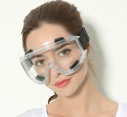 Anti-Fog Protective Safety Glasses Clear Lens Wide-Vision Adjustable Chemical Splash Eye protective Soft Lightweight Eye