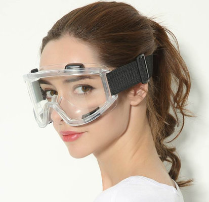 Anti-Fog Protective Safety Glasses Clear Lens Wide-Vision Adjustable Chemical Splash Eye protective Soft Lightweight Eye