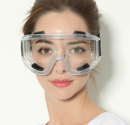 Anti-Fog Protective Safety Glasses Clear Lens Wide-Vision Adjustable Chemical Splash Eye protective Soft Lightweight Eye